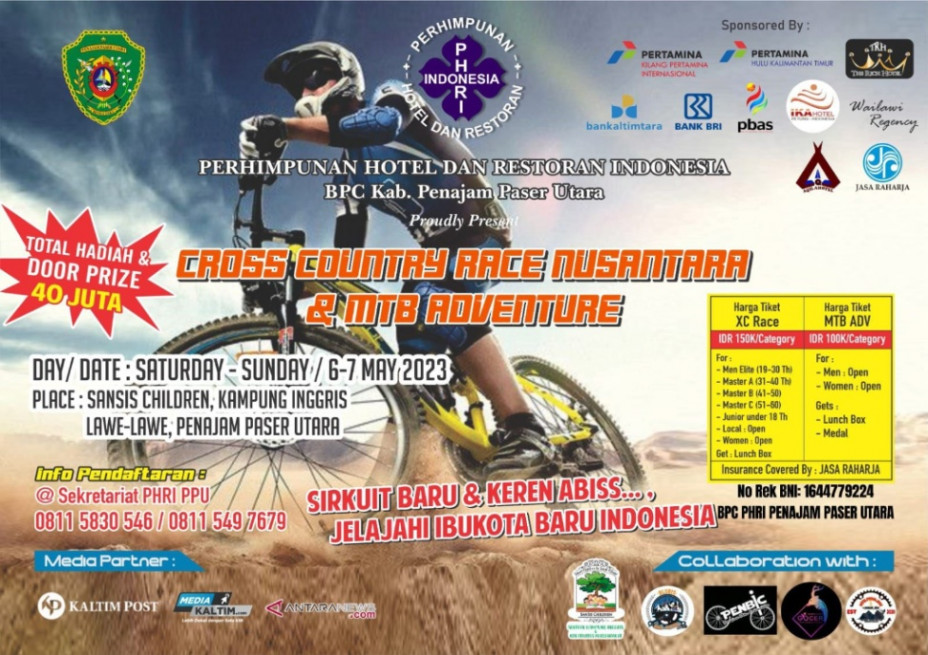 PHRI PPU Gelar Lomba Sepeda Gunung Berhadiah Total Rp 40 Juta