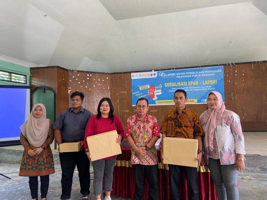 Diskominfo Kaltim Sosialisasikan SP4N-Lapor di Desa Loa Duri Ilir